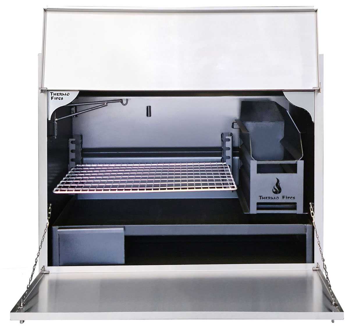 800mm 3CR12 De Luxe braai with s/s facade