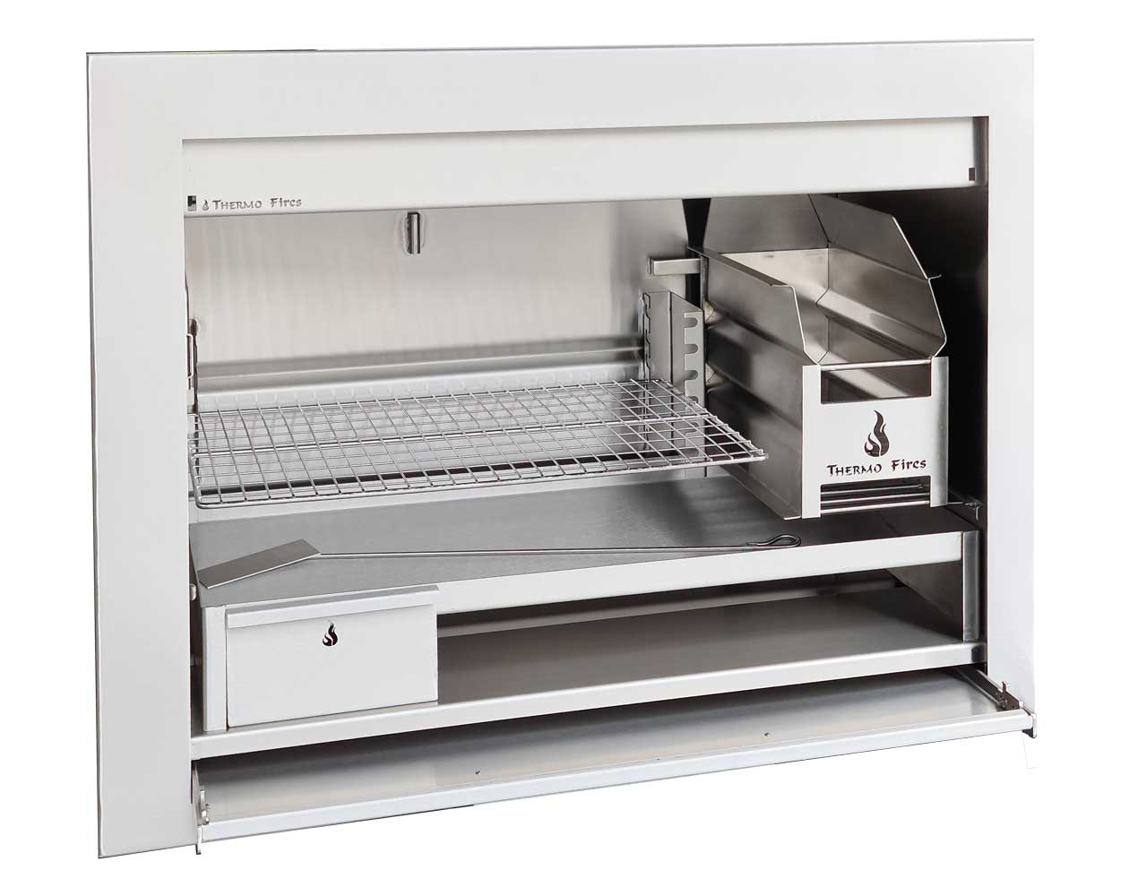 1000mm Professional brushed stainless steel Built-in Braai with slide ...