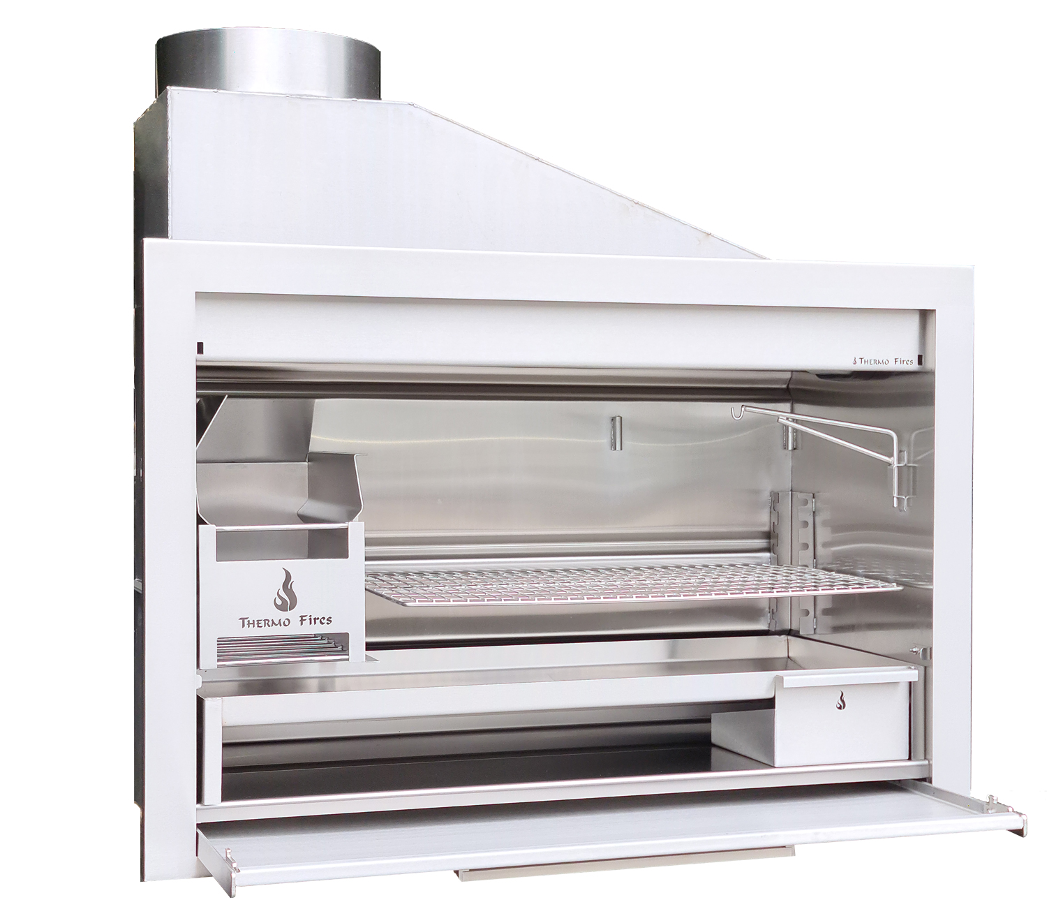 1000mm Custom brushed stainless steel Professional Built-in Braai